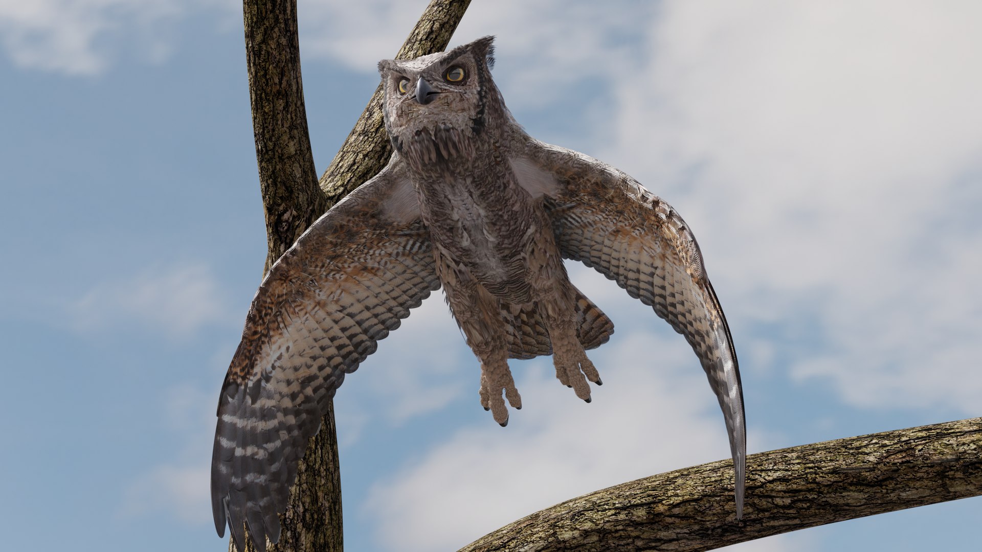 Great Horned Owl - Blender model - TurboSquid 1954490