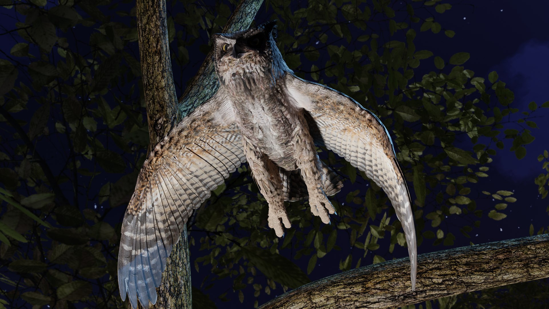 Great Horned Owl - Blender model - TurboSquid 1954490