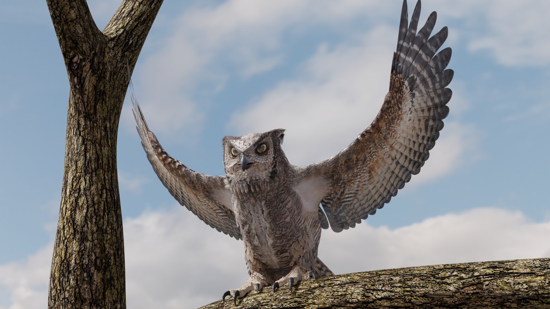 Great Horned Owl - Blender model - TurboSquid 1954490