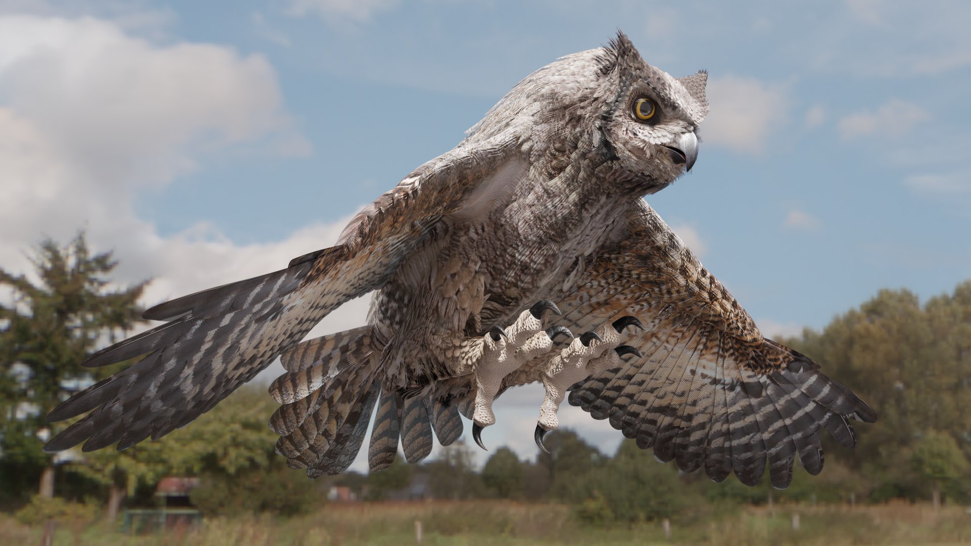 Great Horned Owl - Blender model - TurboSquid 1954490