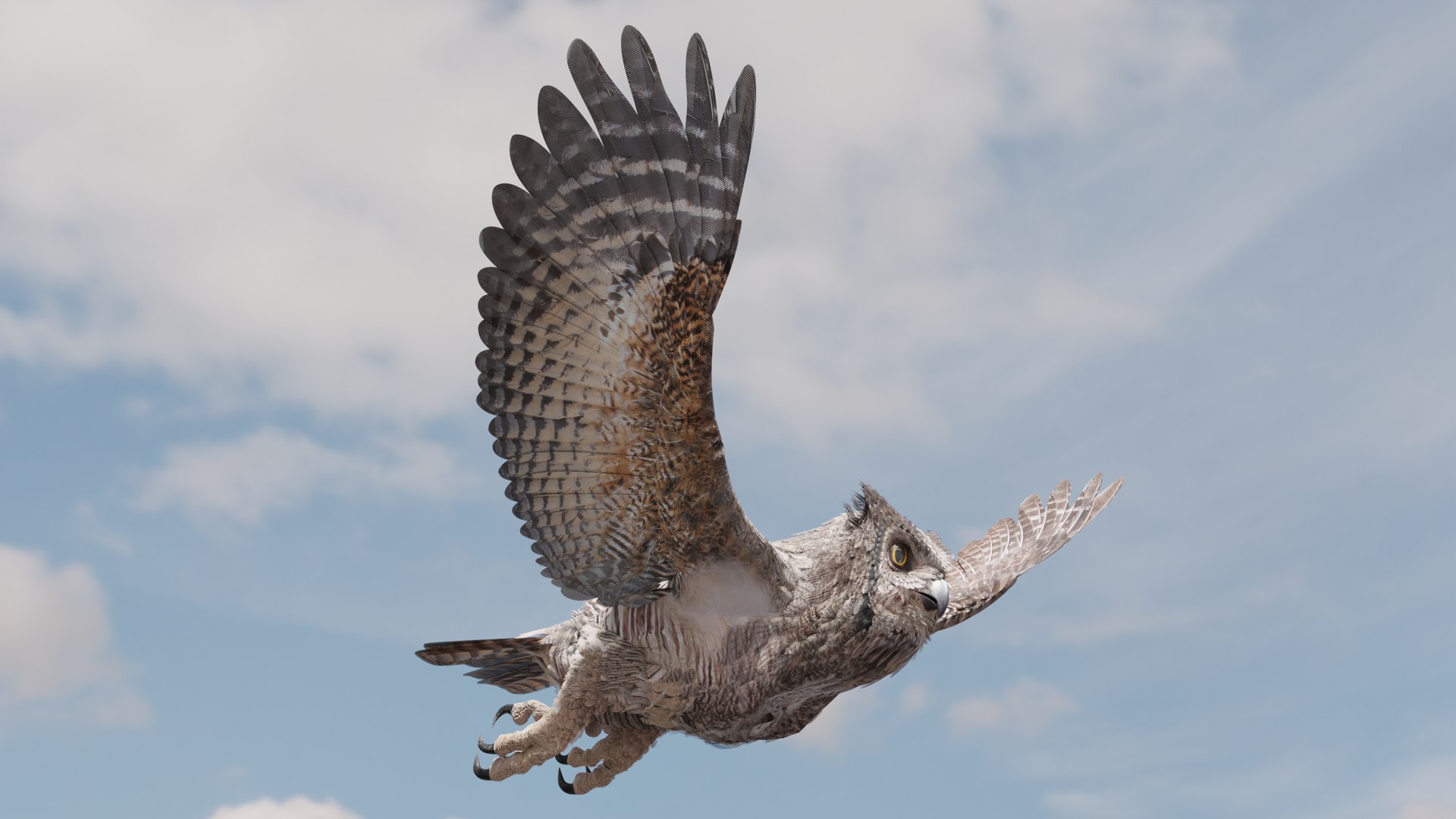 Great Horned Owl - Blender model - TurboSquid 1954490