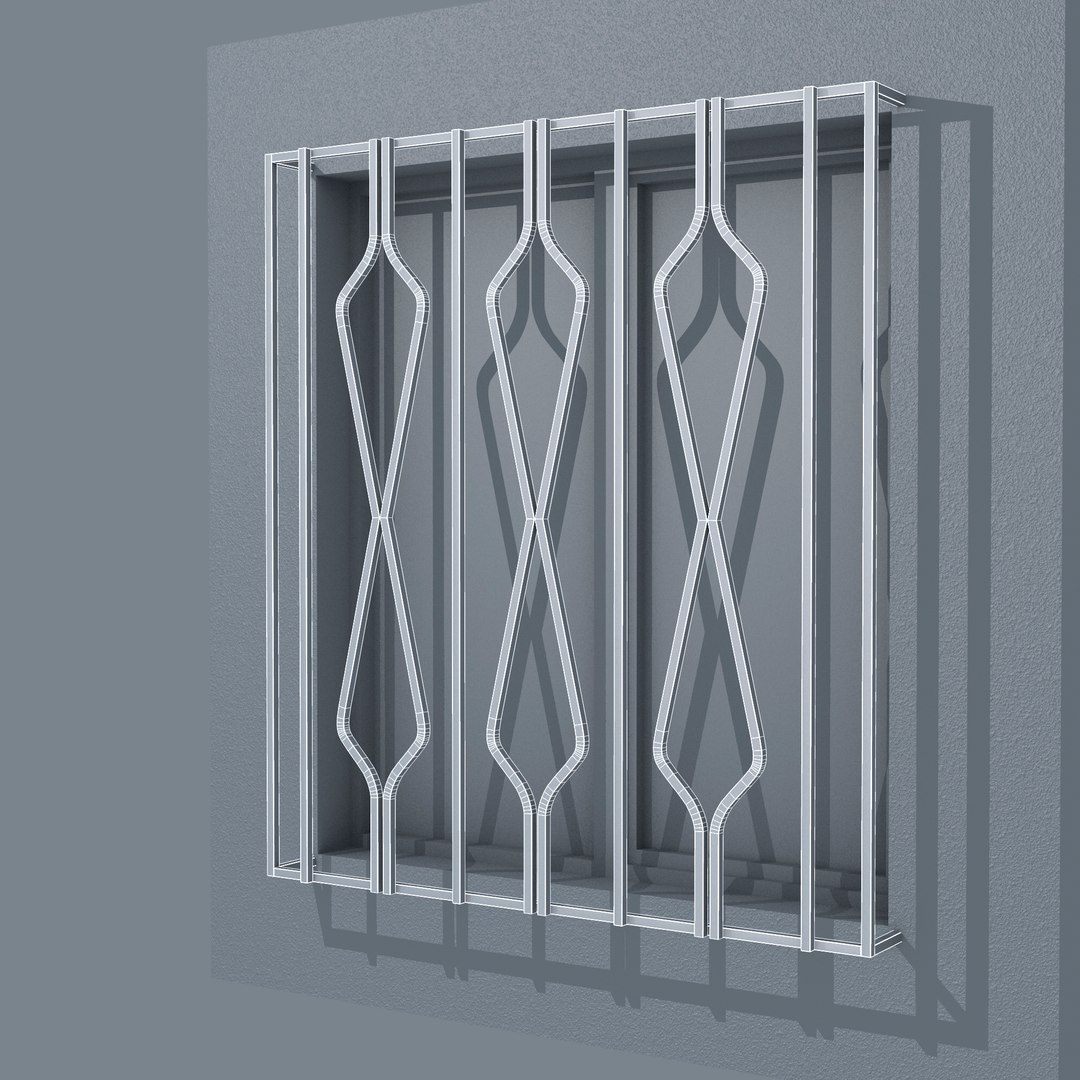 Window iron model - TurboSquid 1611446