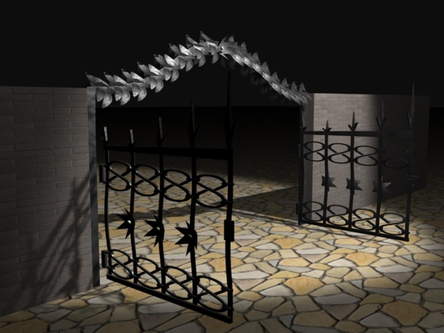 3d model of iron gate