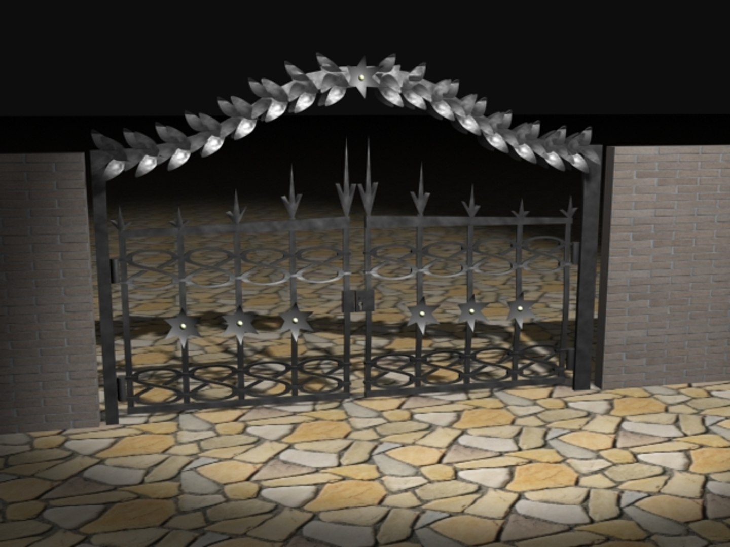 3d model of iron gate
