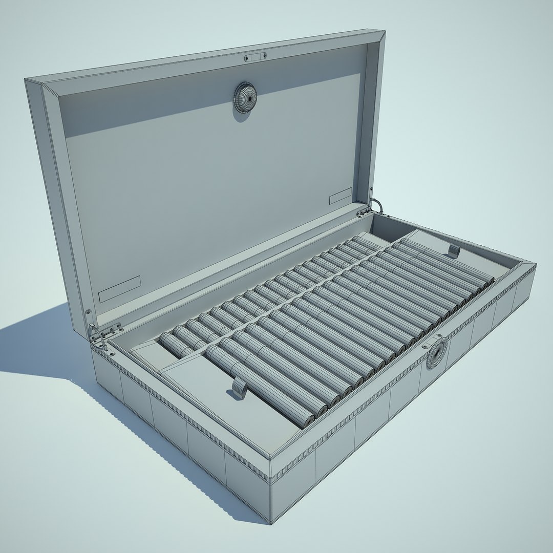 3d Box Cigars Model
