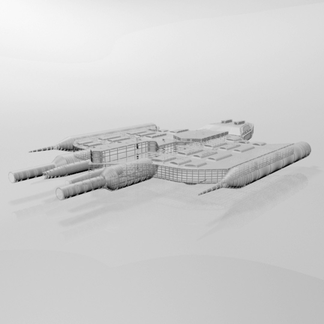 3D Space Destroyer 03 model - TurboSquid 1831933