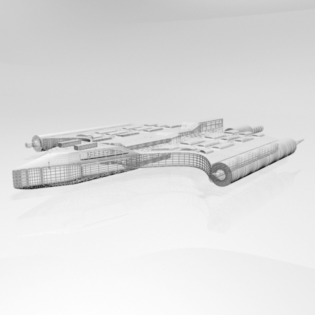 3D Space Destroyer 03 model - TurboSquid 1831933