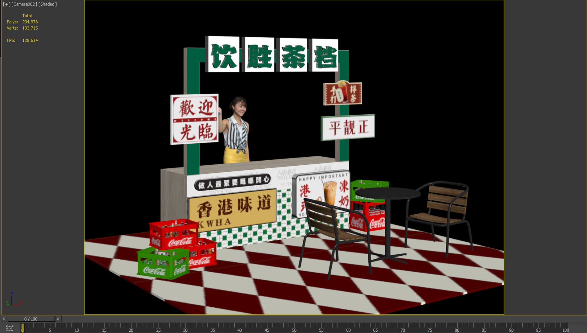 Hong Kong style tea stall tank Cola storage basket Stainless steel ...