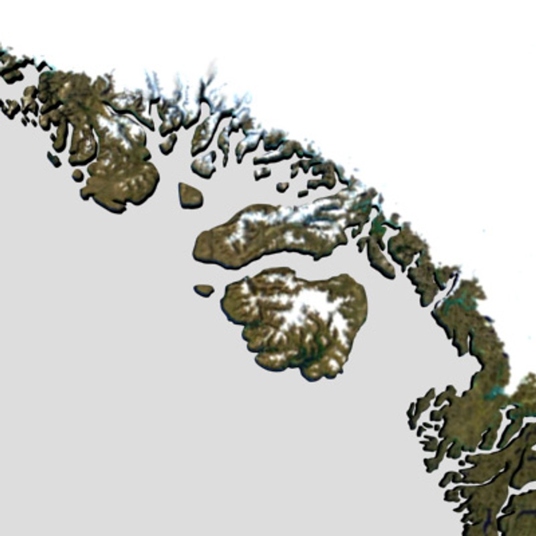Maya Topographic Greenland Iceland