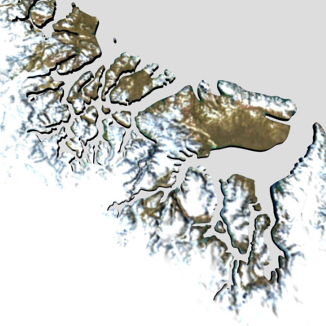 Maya Topographic Greenland Iceland