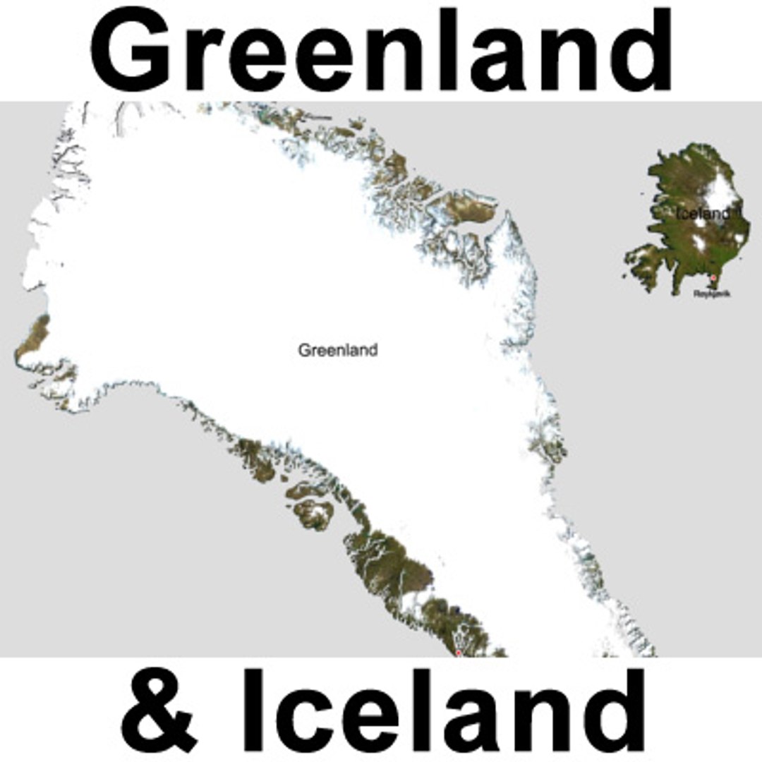 Maya Topographic Greenland Iceland