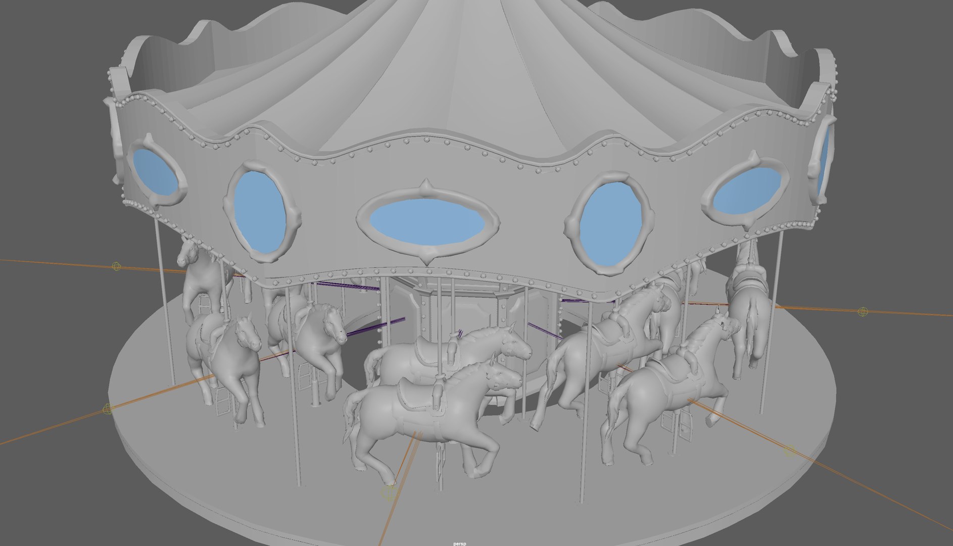 Carousel Rigged 3D Model - TurboSquid 1893701