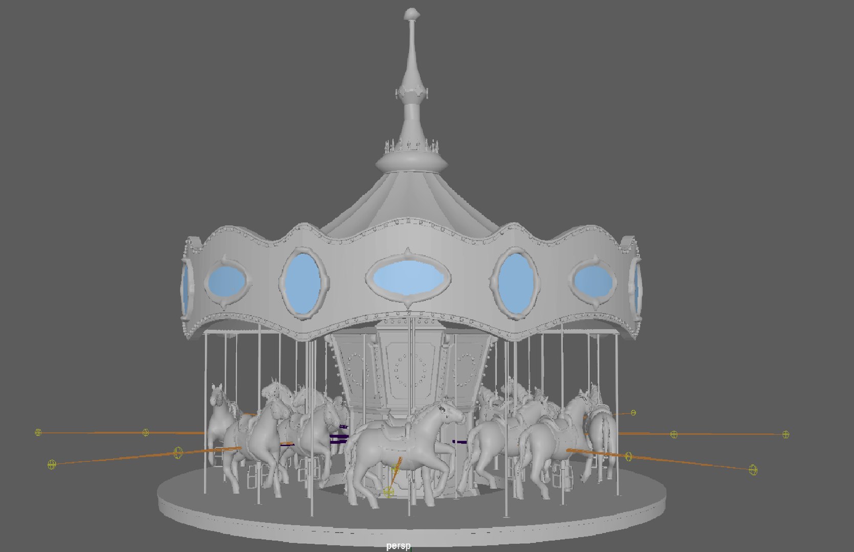 Carousel Rigged 3D Model - TurboSquid 1893701