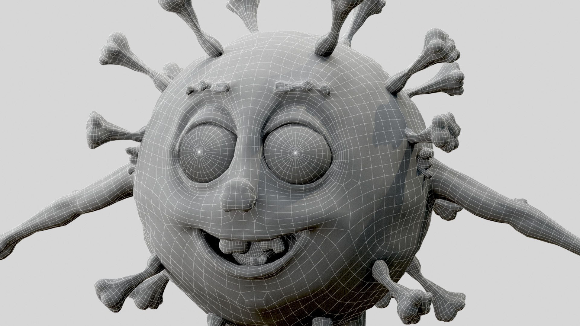 Cartoon Virus Covid-19 3D Model - TurboSquid 1540739