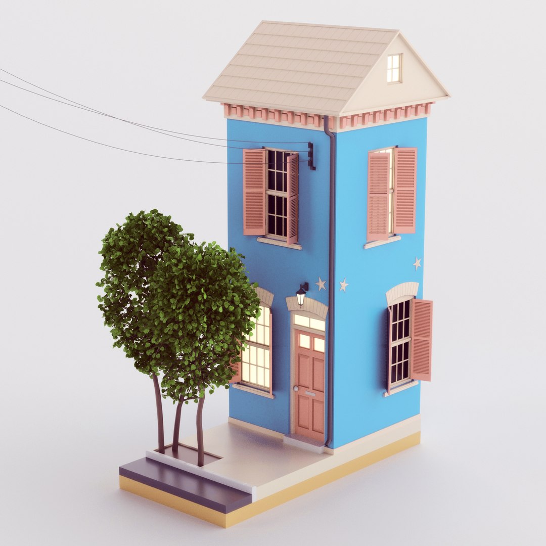 Cartoon Building 01 3D Model - TurboSquid 1792122