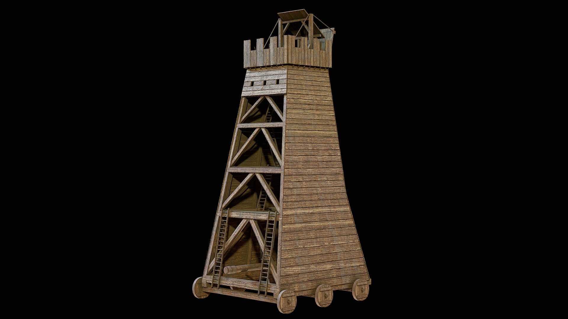 3D Medieval Siege Tower PBR - TurboSquid 2032960