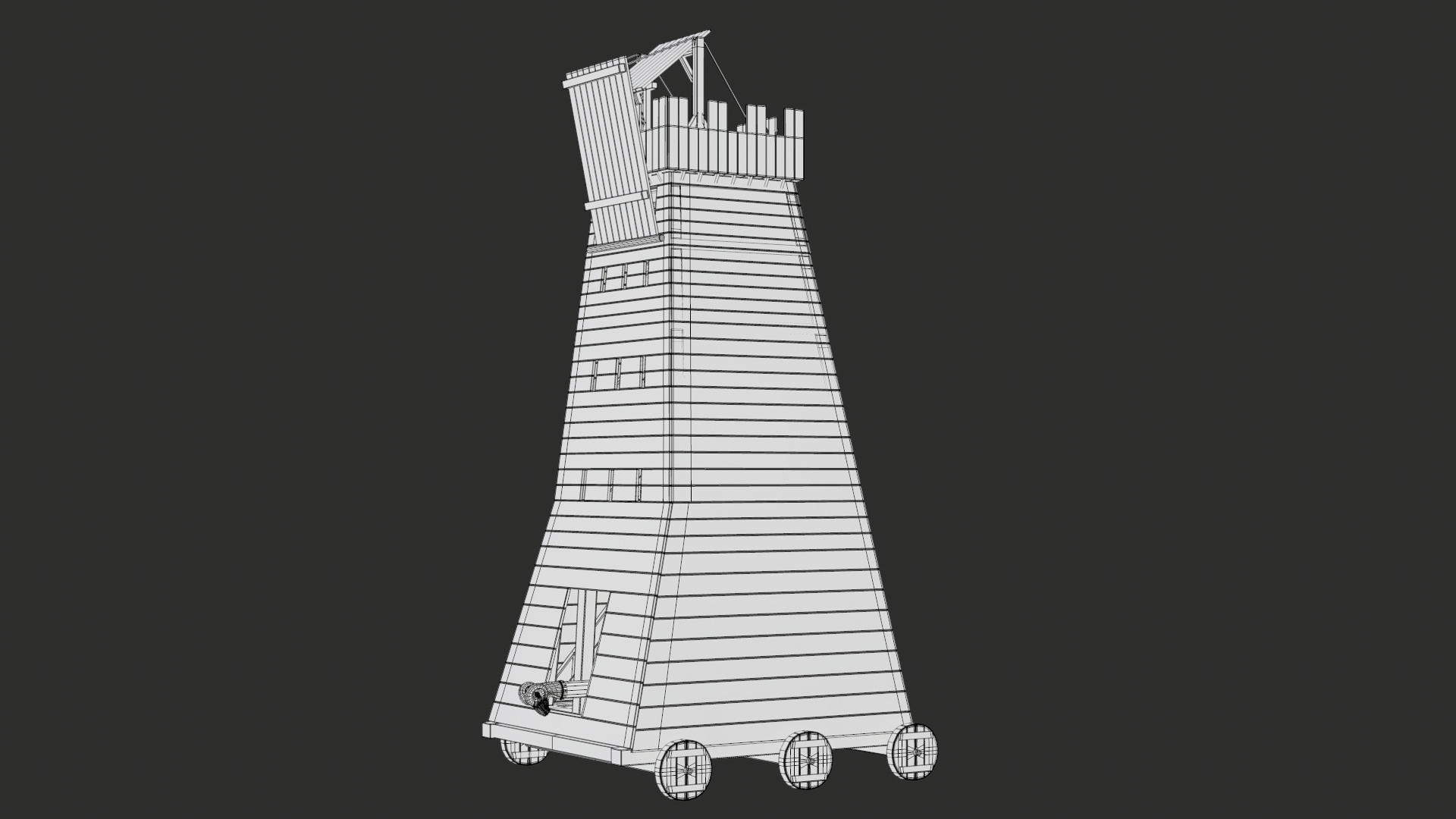 3D Medieval Siege Tower PBR - TurboSquid 2032960