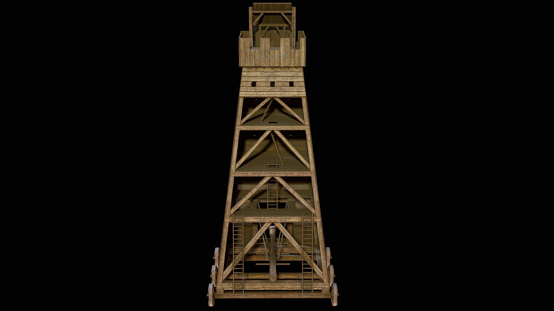 3D Medieval Siege Tower PBR - TurboSquid 2032960