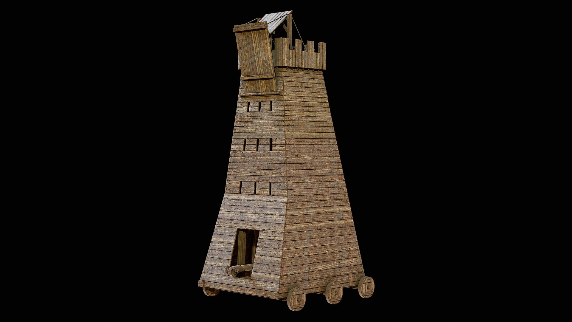 3D Medieval Siege Tower PBR - TurboSquid 2032960
