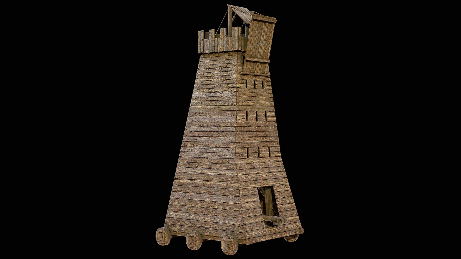 3D Medieval Siege Tower PBR - TurboSquid 2032960