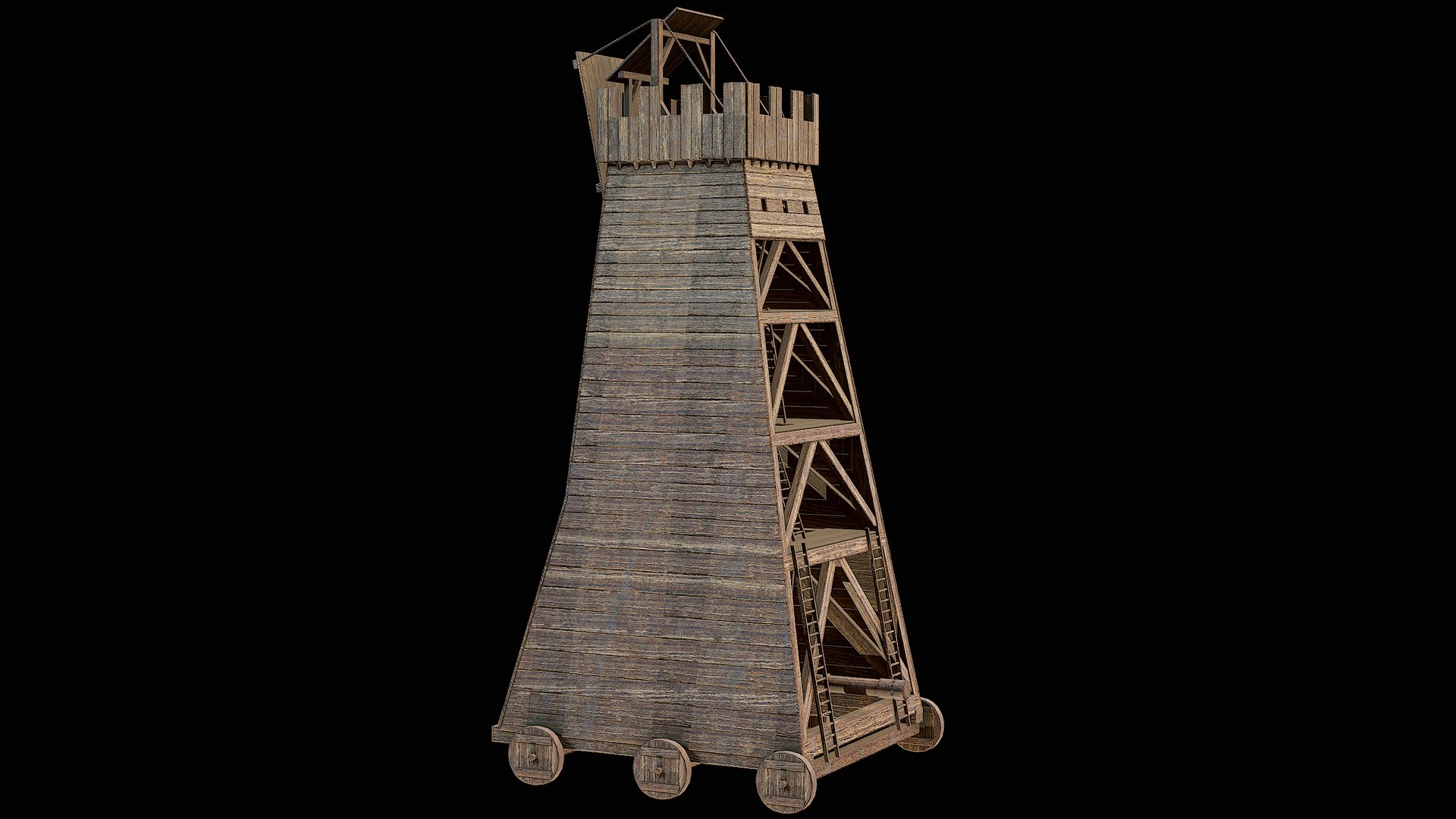 3D Medieval Siege Tower PBR - TurboSquid 2032960