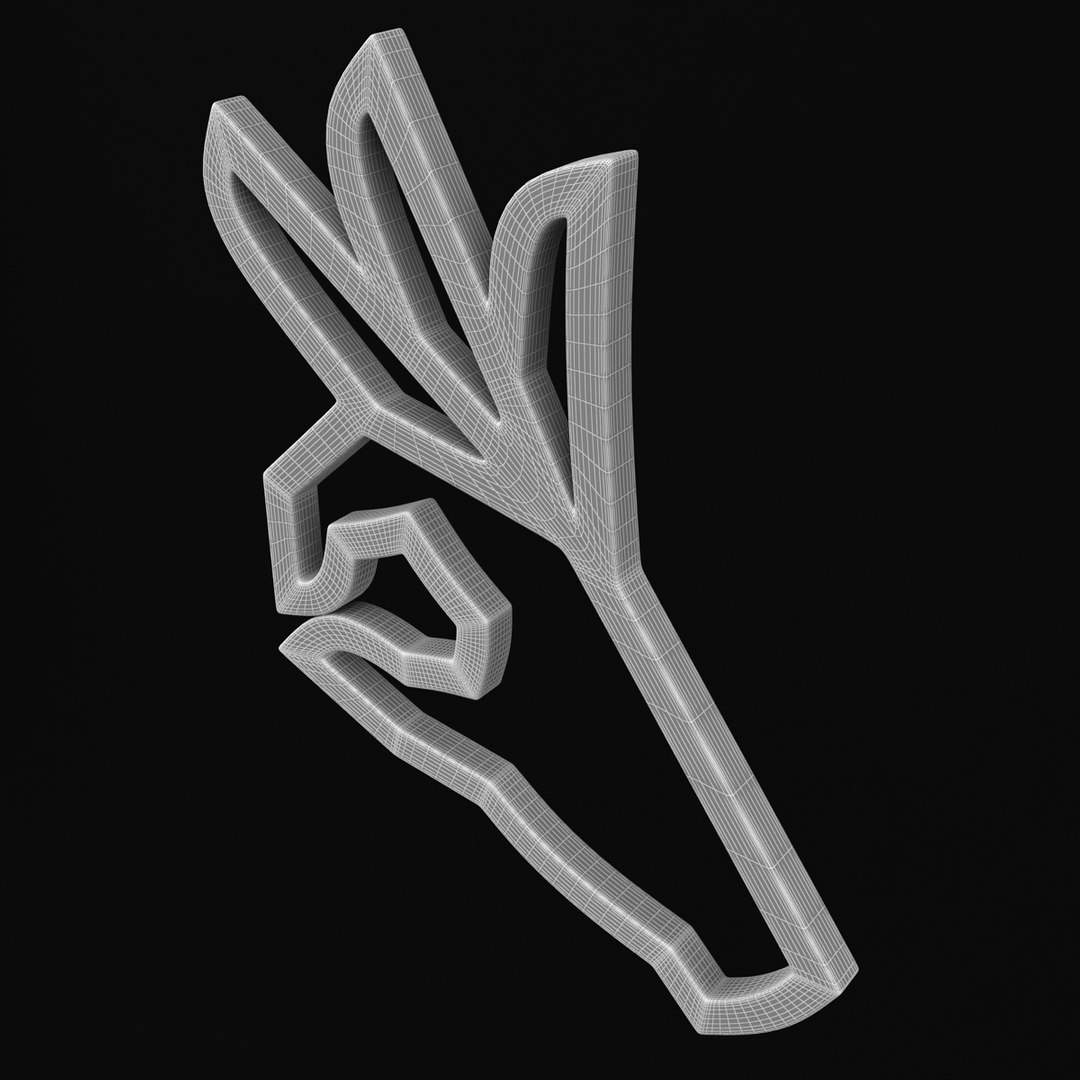 3d Icon Hand Gesture Model