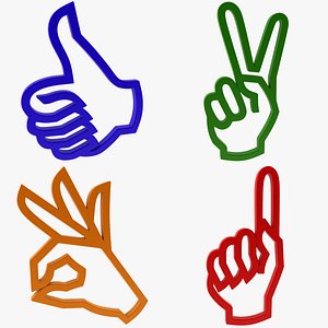 Hand Gestures 3D Models for Download | TurboSquid