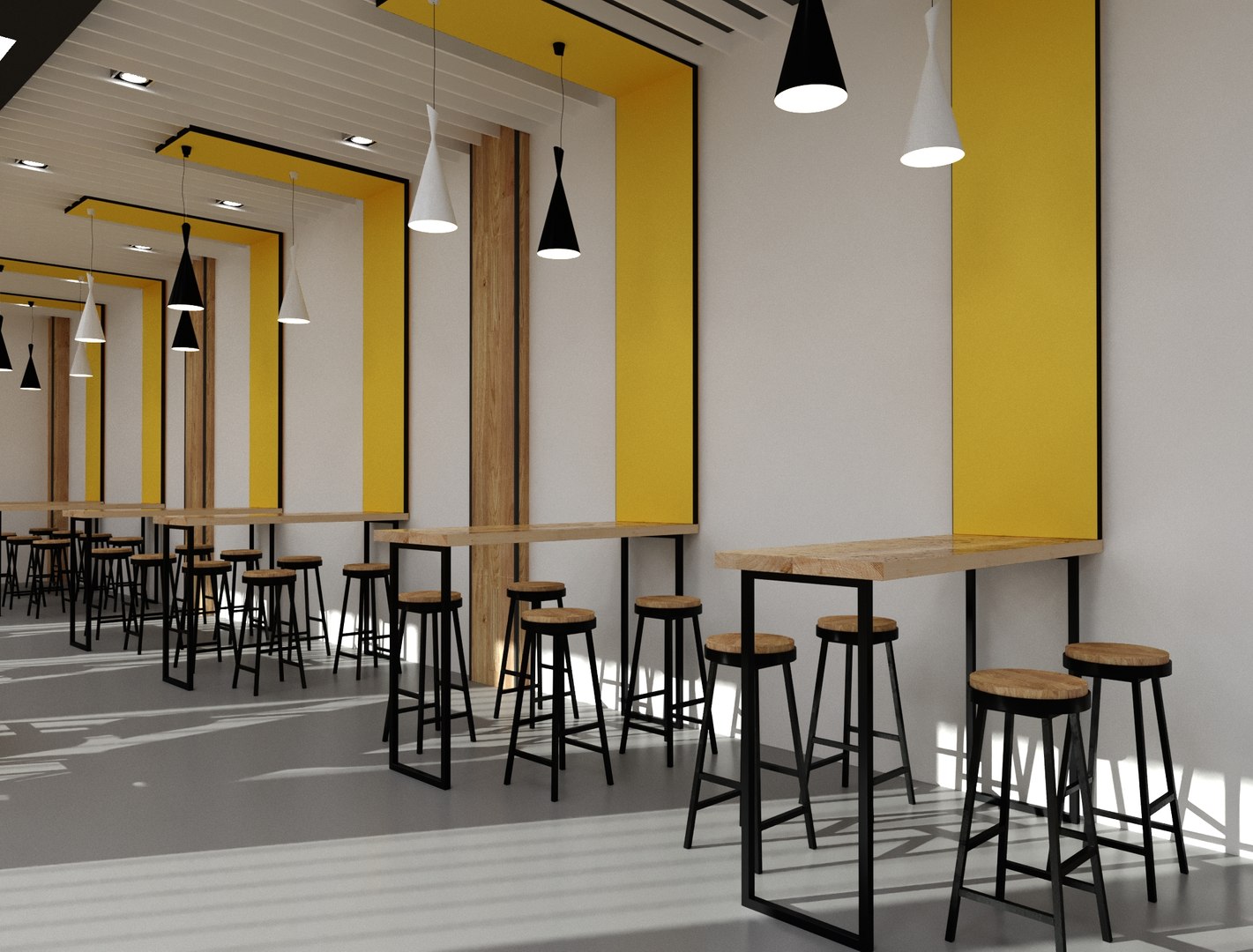 3D Restaurant Cafeteria Model - TurboSquid 1679346