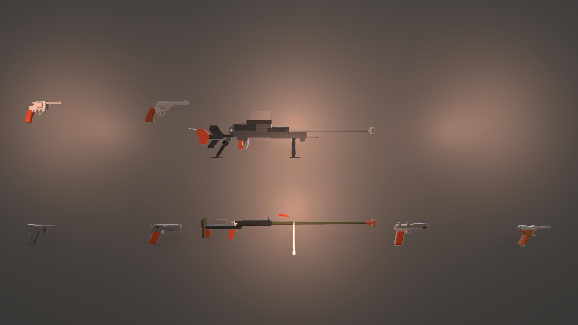 WWII Low Poly Weapons Pack Model - TurboSquid 2187514