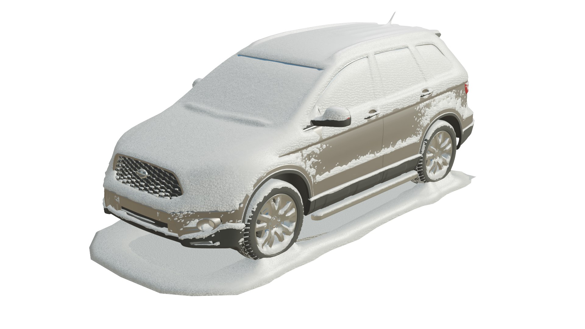 CAR IN THE SNOW 3D model - TurboSquid 2003759