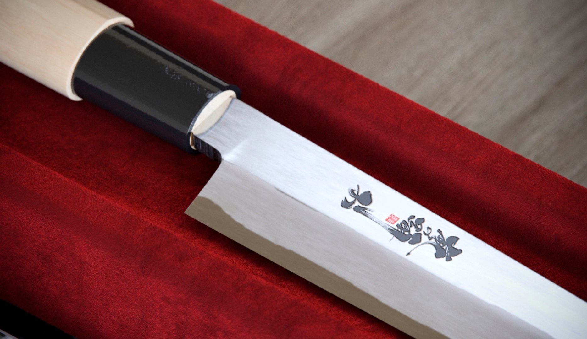 Japanese Traditional Knife Set 3d 3ds