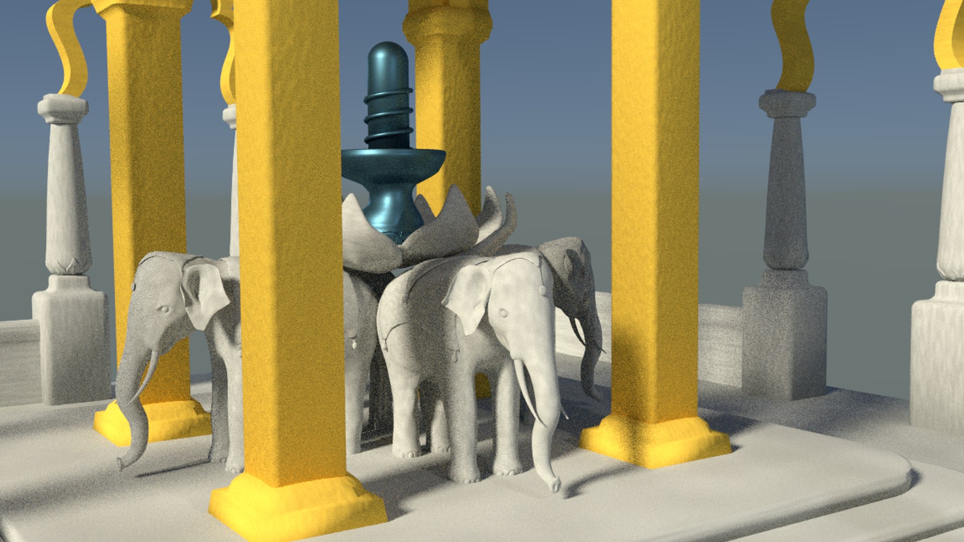 3ds Temple Hindu Shiva