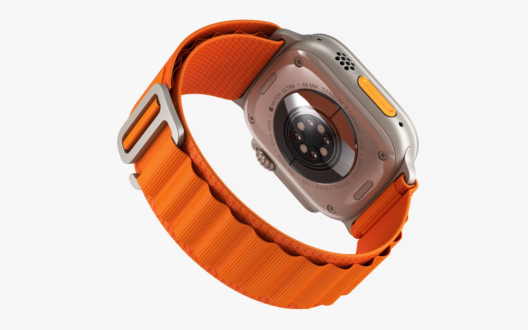 Apple Watch Ultra with Orange Alpine Loop 3D model - TurboSquid 1971902