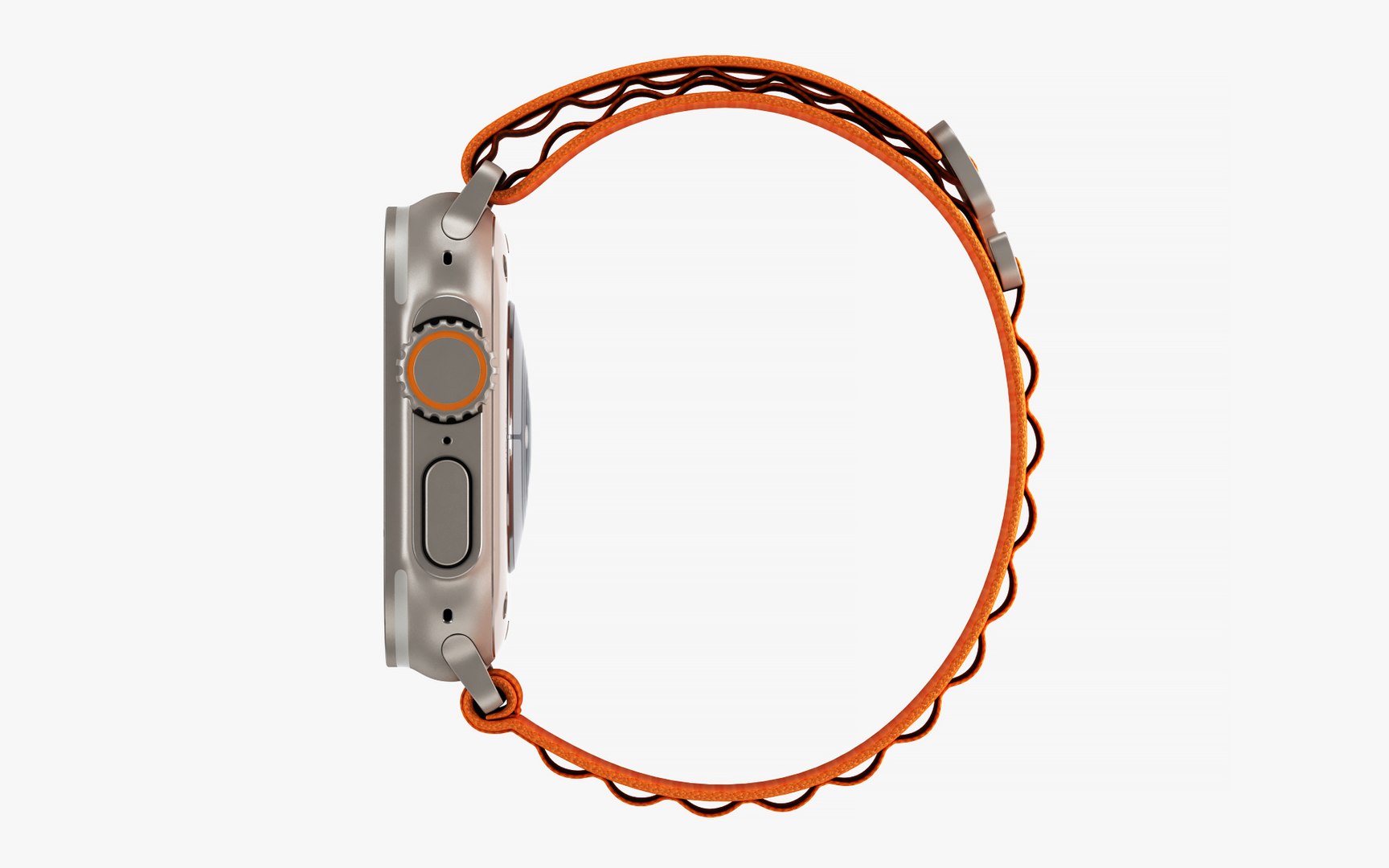 Apple Watch Ultra With Orange Alpine Loop 3D Model - TurboSquid 1971902