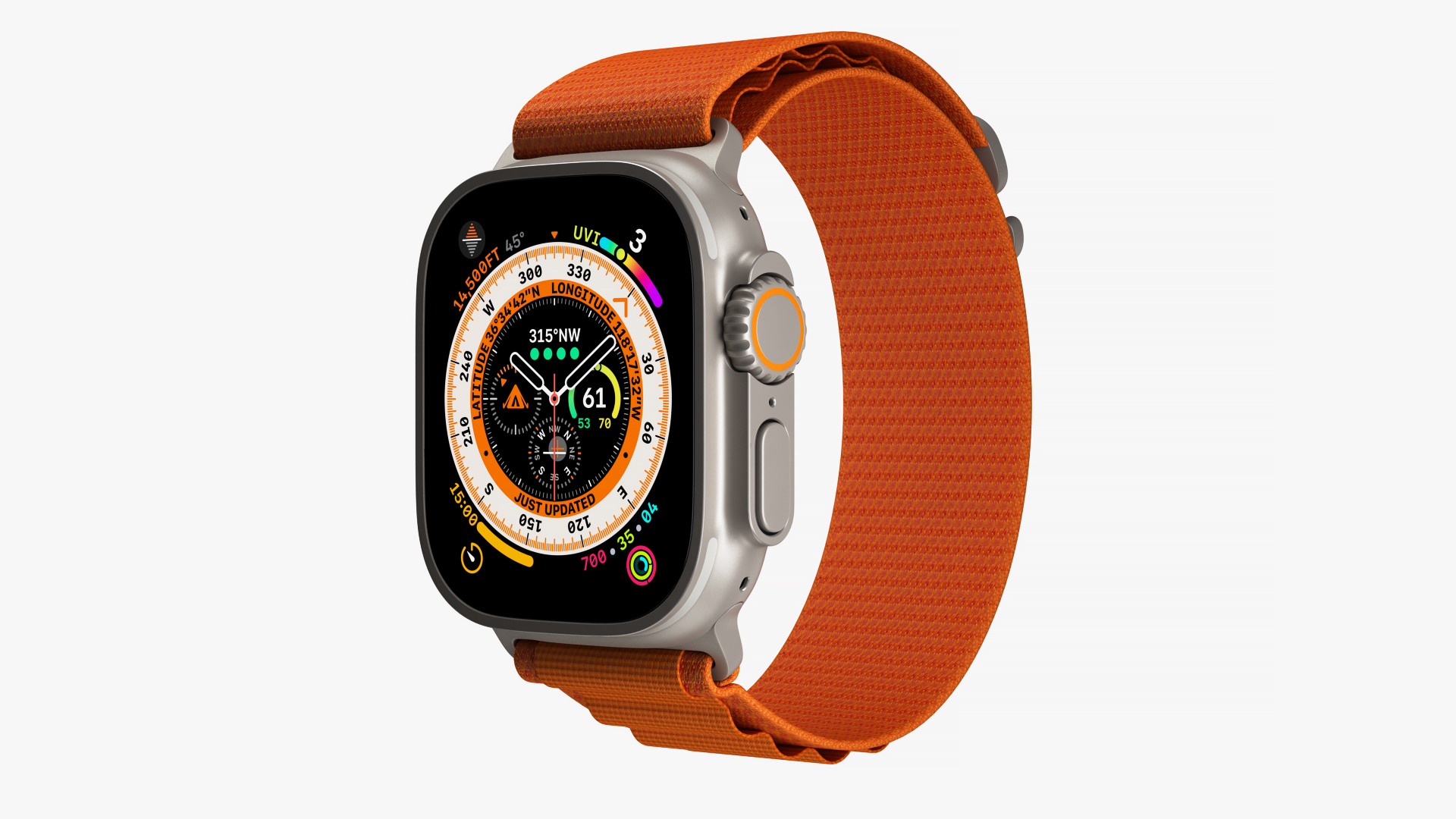 Apple Watch Ultra With Orange Alpine Loop 3D Model - TurboSquid 1971902