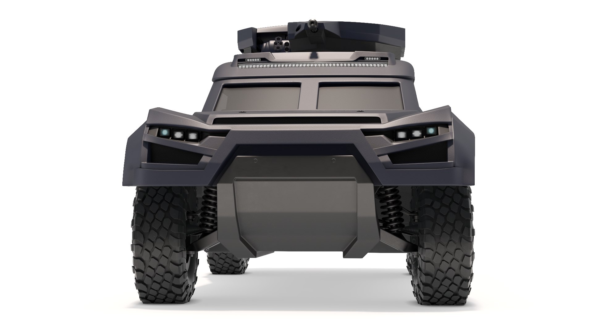 Armored Ground Interceptor Car With Raised Gun Turret 3D Model ...