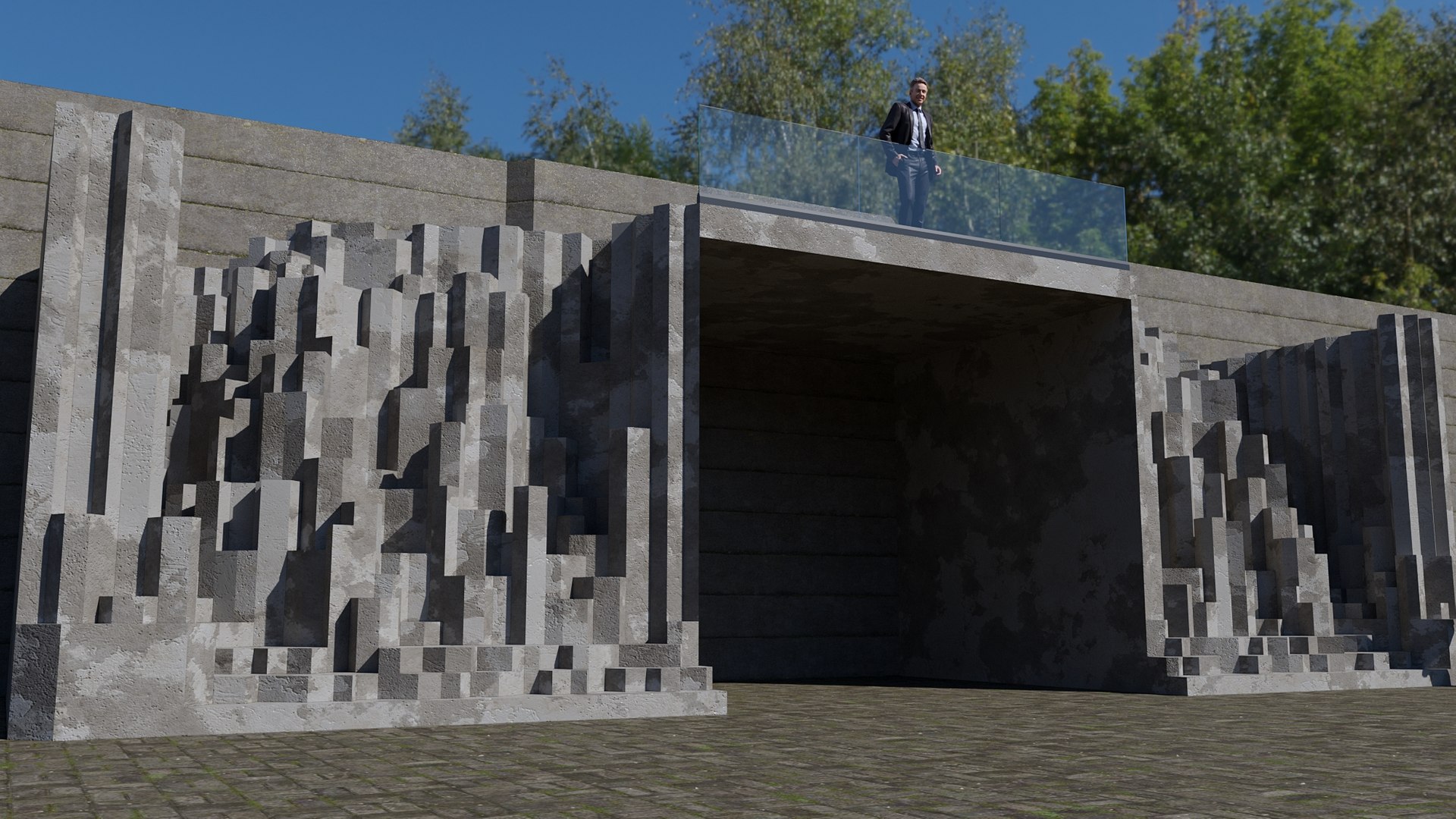 Futuristic Stair For People To Rest Model - TurboSquid 1837816