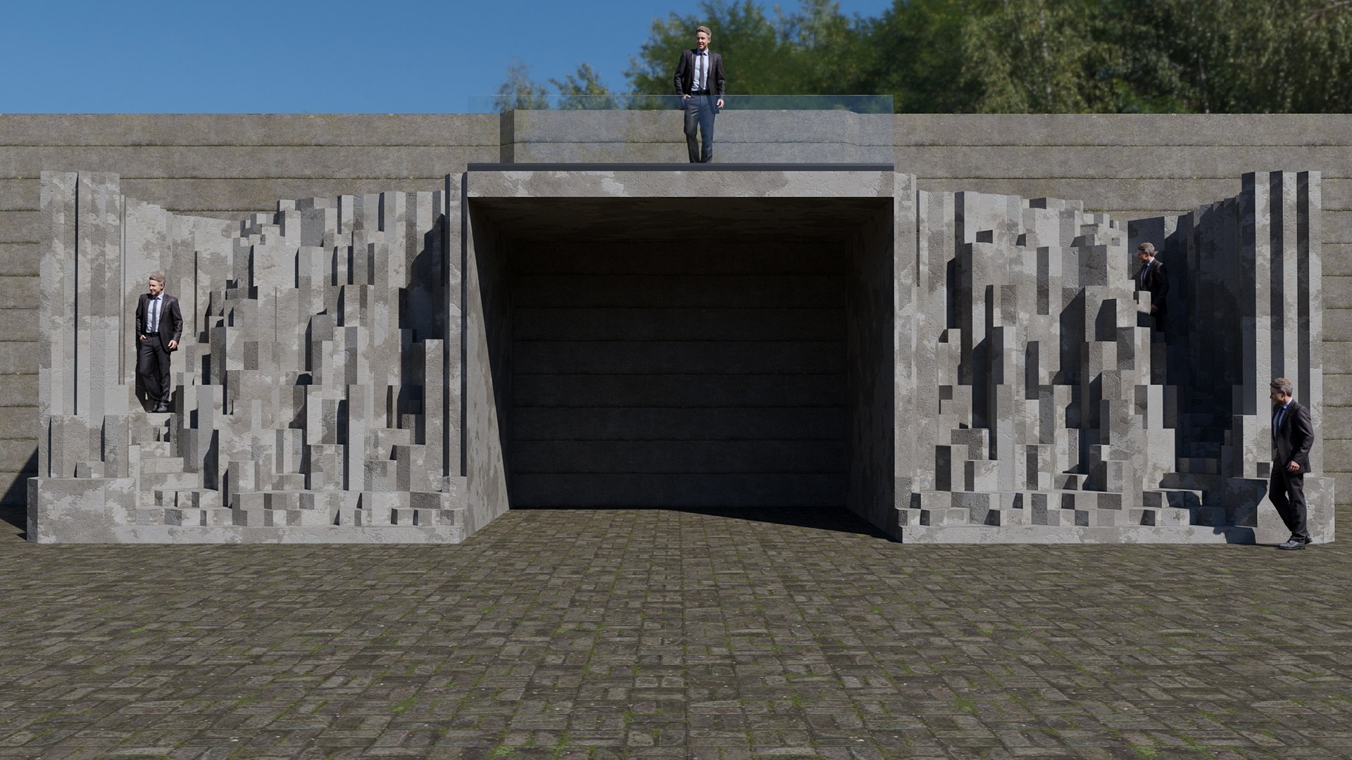 Futuristic Stair For People To Rest Model - TurboSquid 1837816