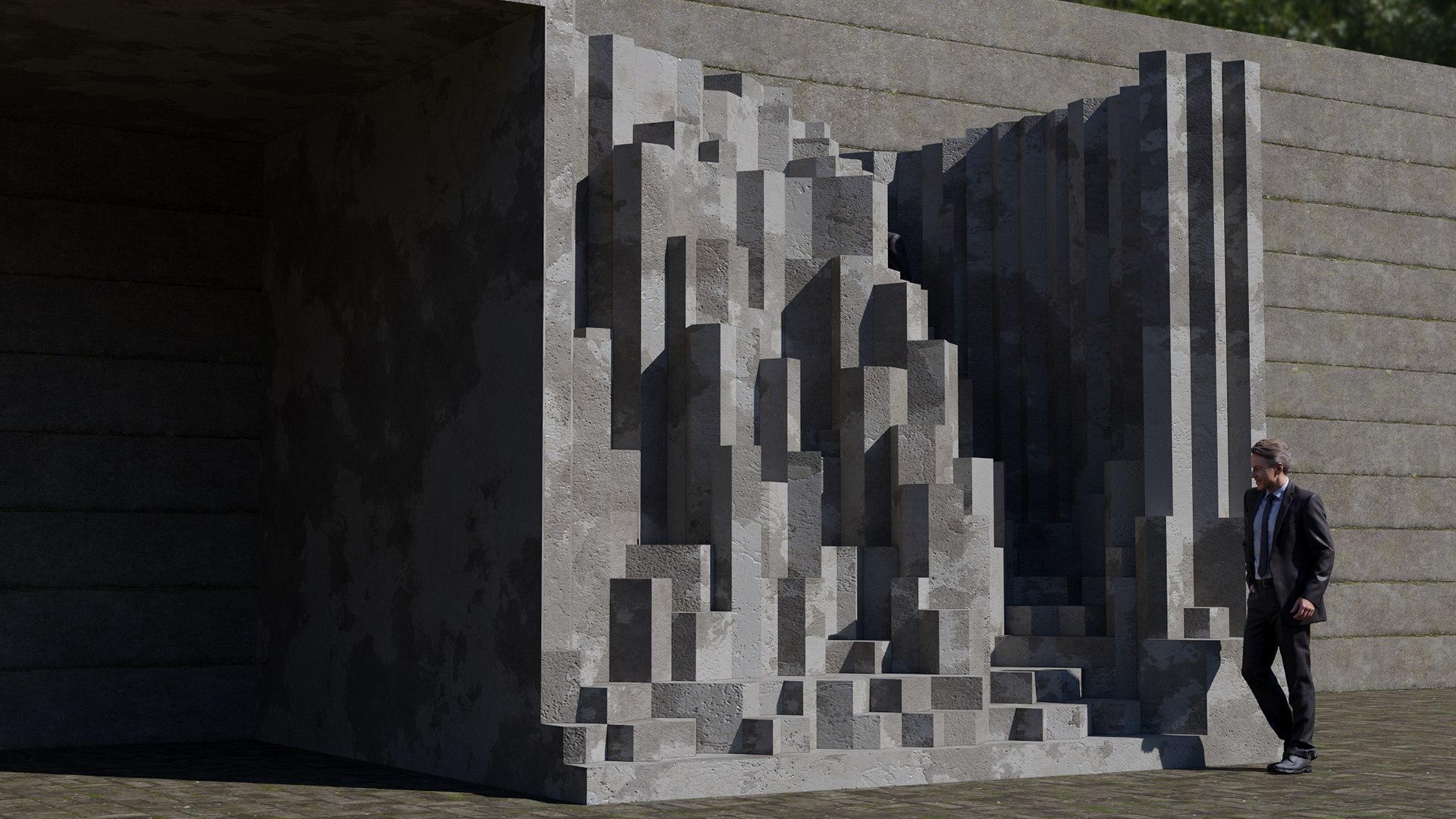 Futuristic Stair For People To Rest Model - TurboSquid 1837816