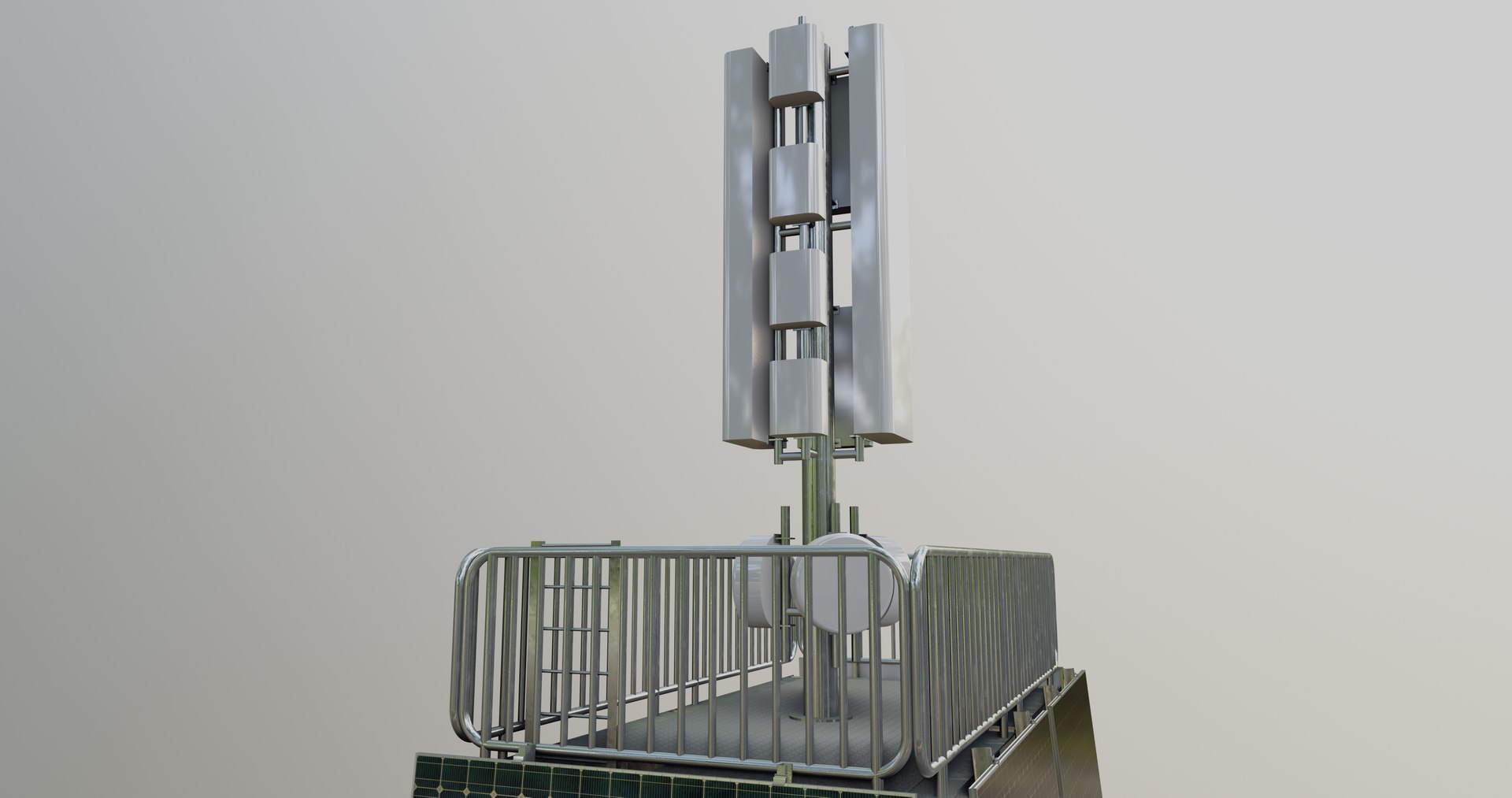 3D Vertical Solar Panel Tower Type-1 Model - TurboSquid 2105384