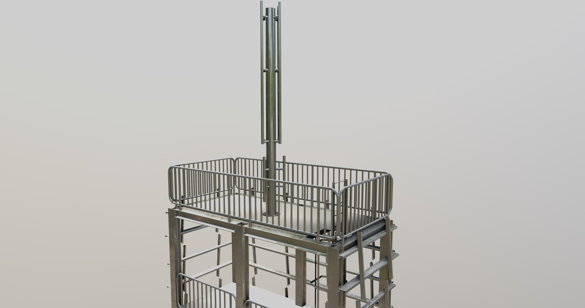 3D Vertical Solar Panel Tower Type-1 Model - TurboSquid 2105384