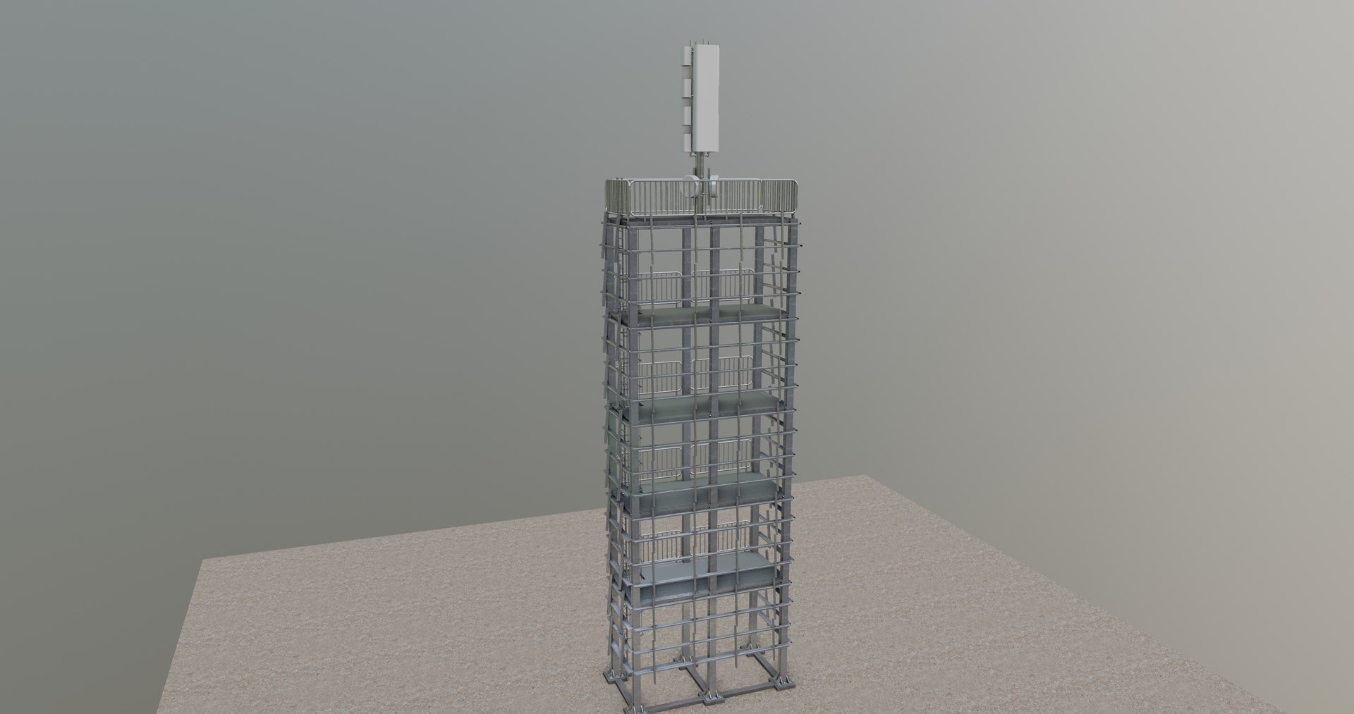 3D Vertical Solar Panel Tower Type-1 Model - TurboSquid 2105384