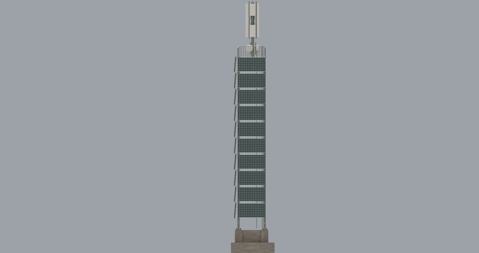 3D Vertical Solar Panel Tower Type-1 Model - TurboSquid 2105384