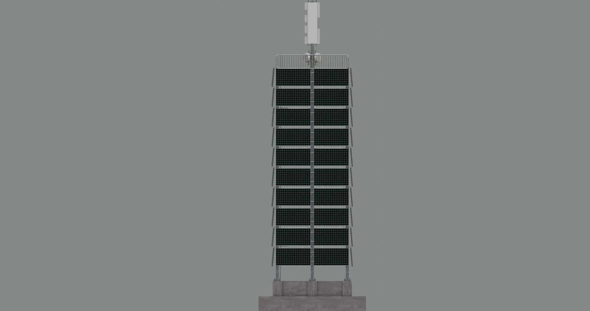 3D Vertical Solar Panel Tower Type-1 Model - TurboSquid 2105384