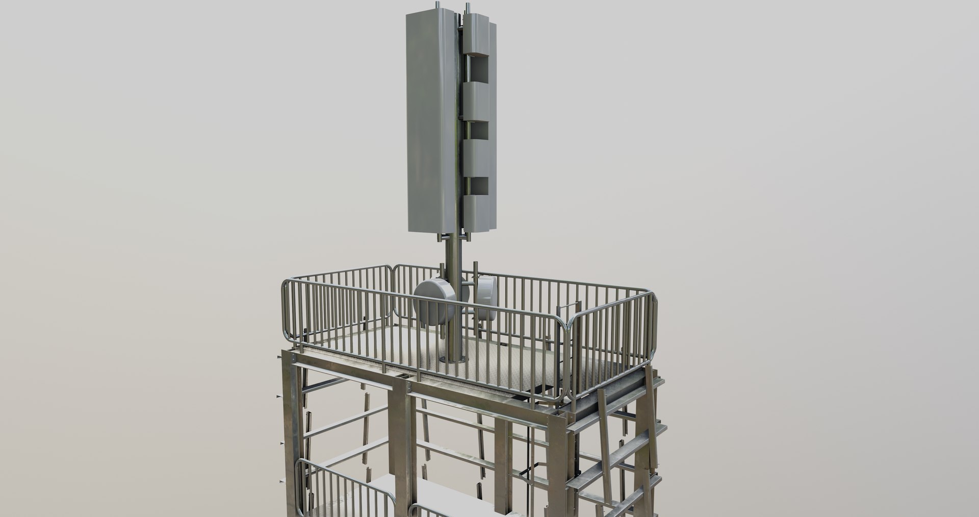 3D Vertical Solar Panel Tower Type-1 Model - TurboSquid 2105384