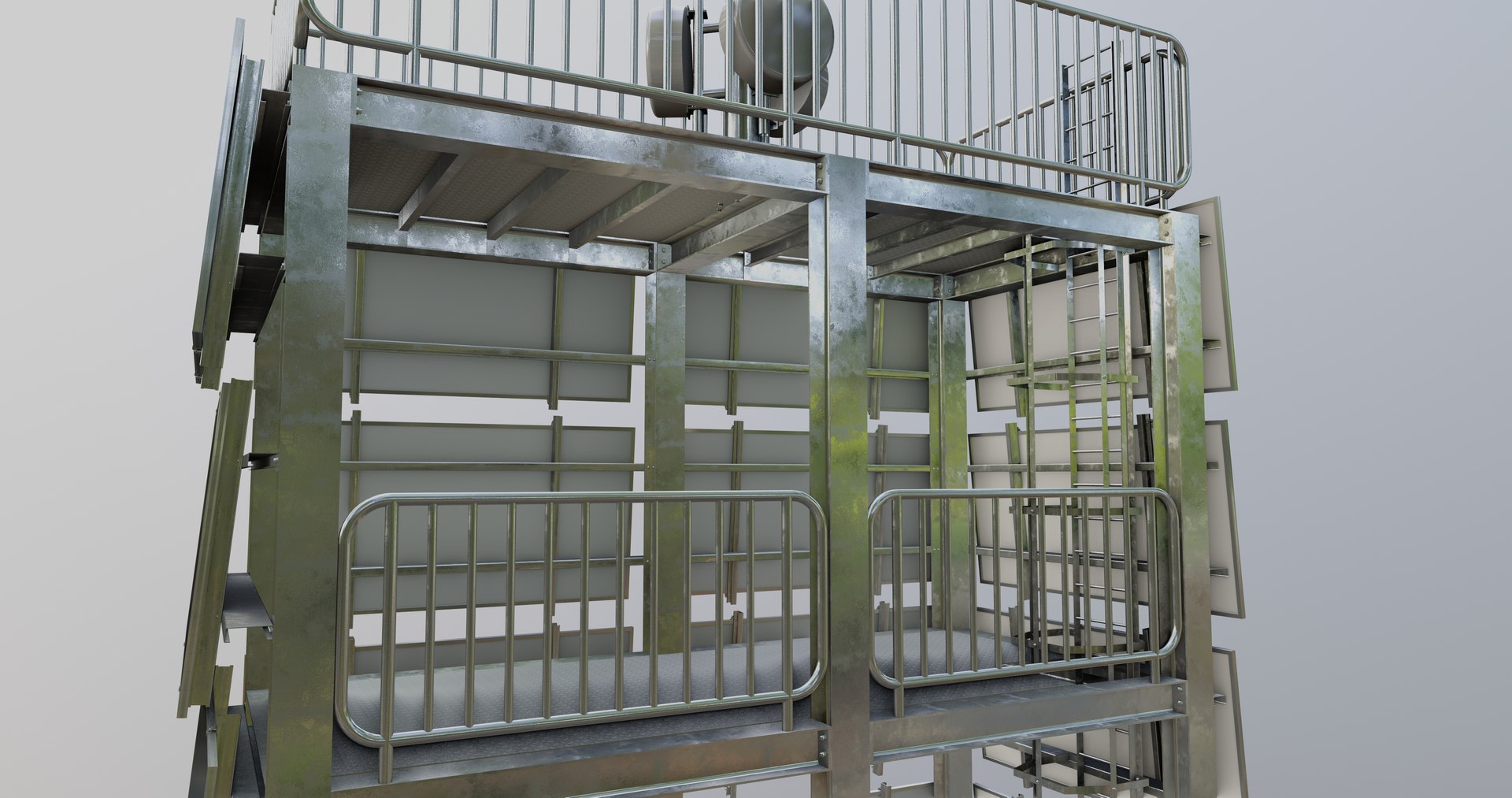 3D Vertical Solar Panel Tower Type-1 Model - TurboSquid 2105384