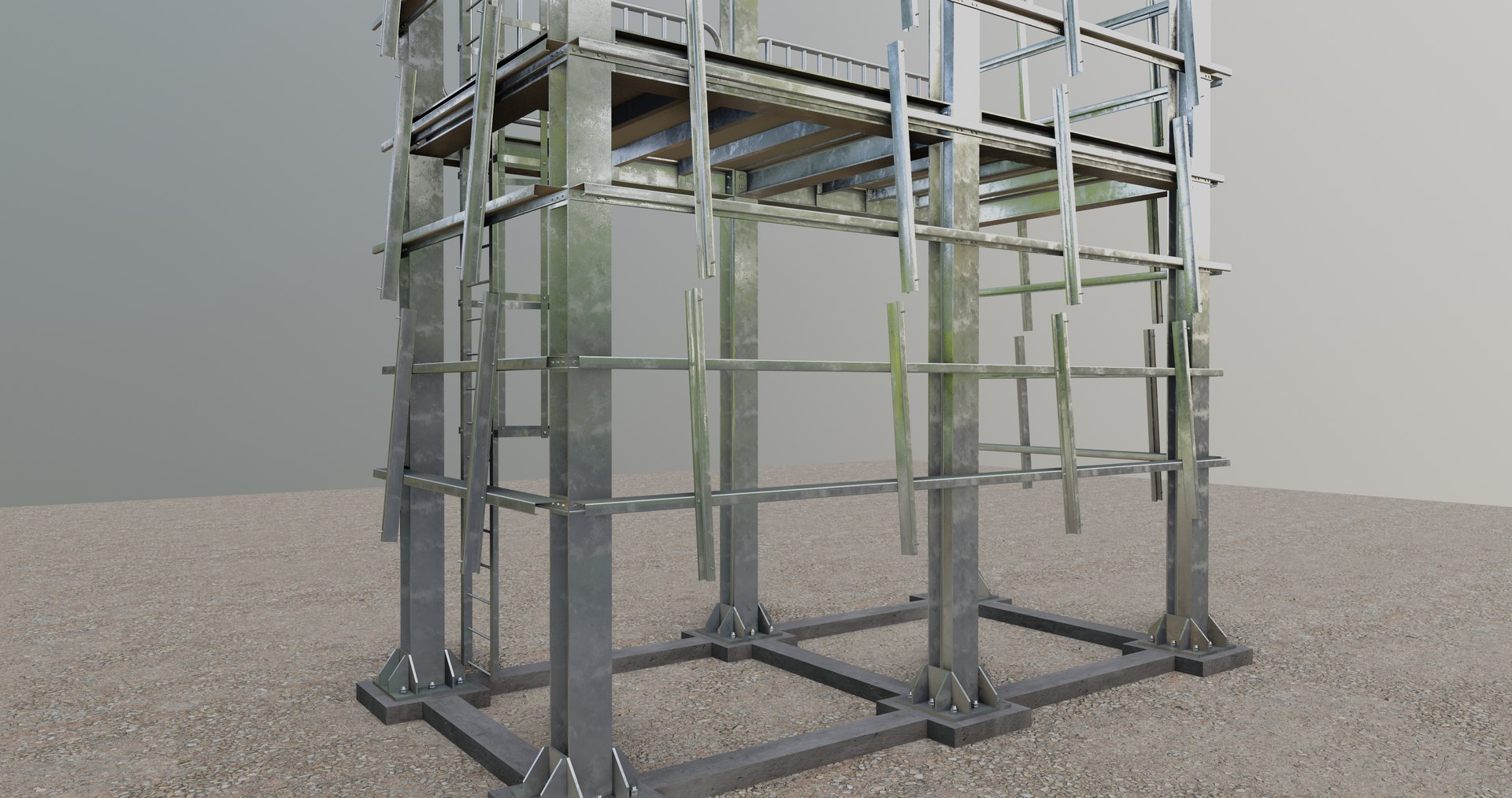 3D Vertical Solar Panel Tower Type-1 Model - TurboSquid 2105384