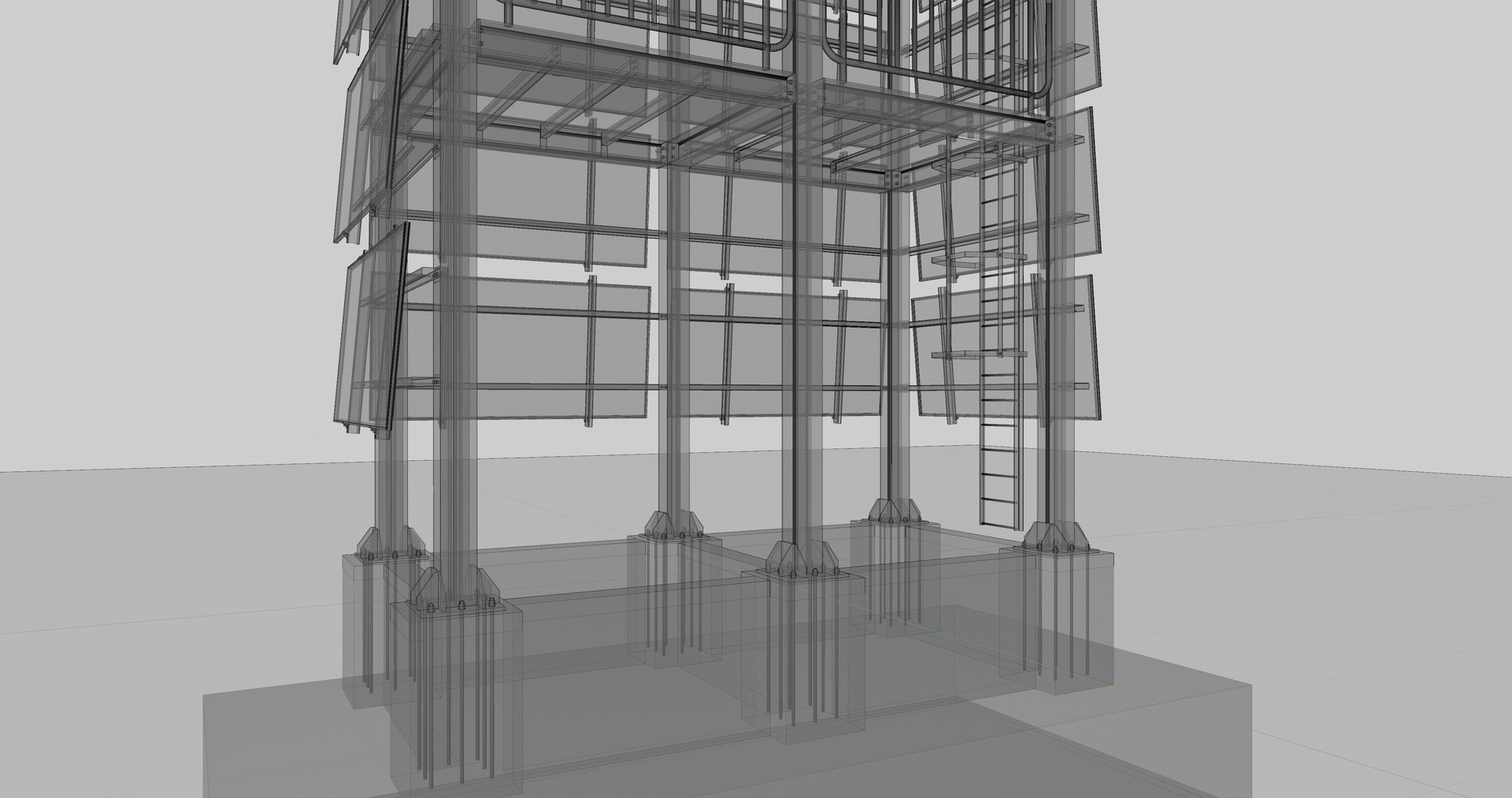 3D Vertical Solar Panel Tower Type-1 model - TurboSquid 2105384