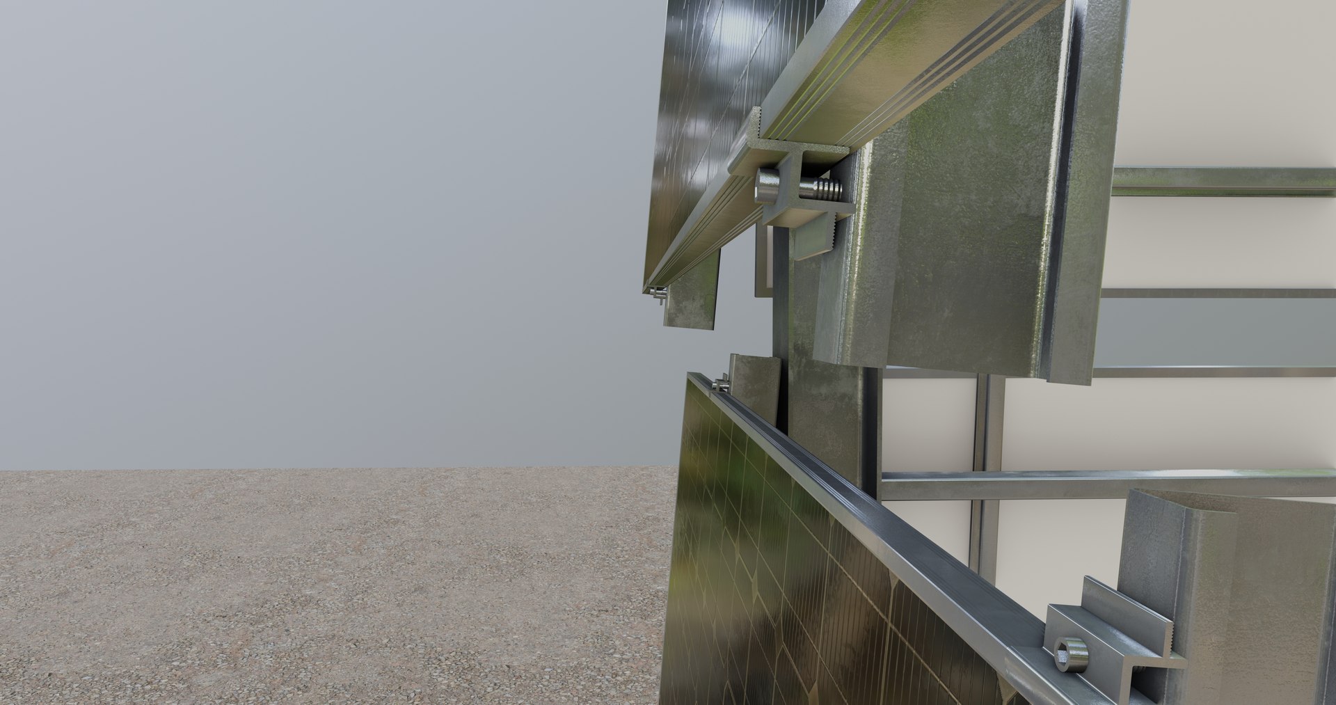 3D Vertical Solar Panel Tower Type-1 Model - TurboSquid 2105384