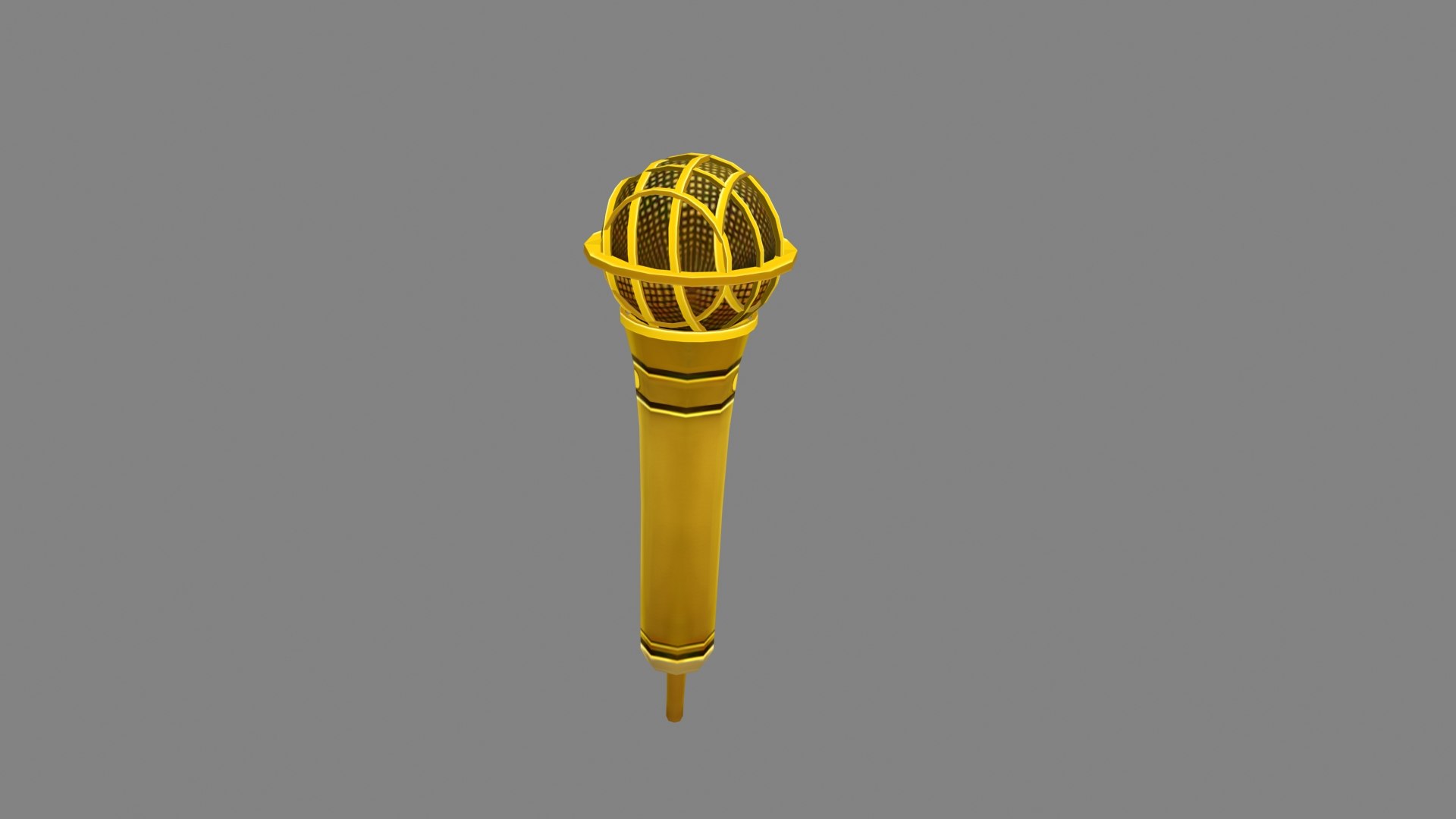 Gold microphone Low-poly 3D model 3D - TurboSquid 2115576